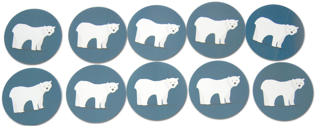 Novel Merk Polar Bear Vinyl Stickers