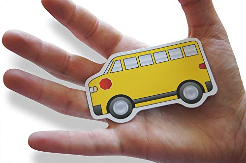 Novel Merk Yellow School Bus Truck Small Refrigerator Magnets Set
