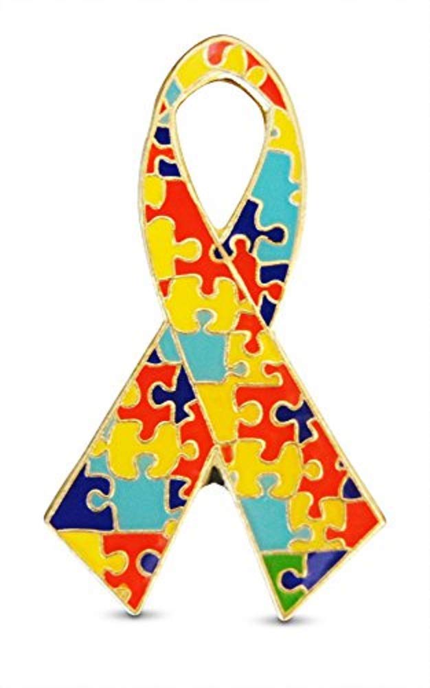 Autism Awareness 10-Piece Jigsaw Puzzle Lapel, Hat Pin Clutch Back ...