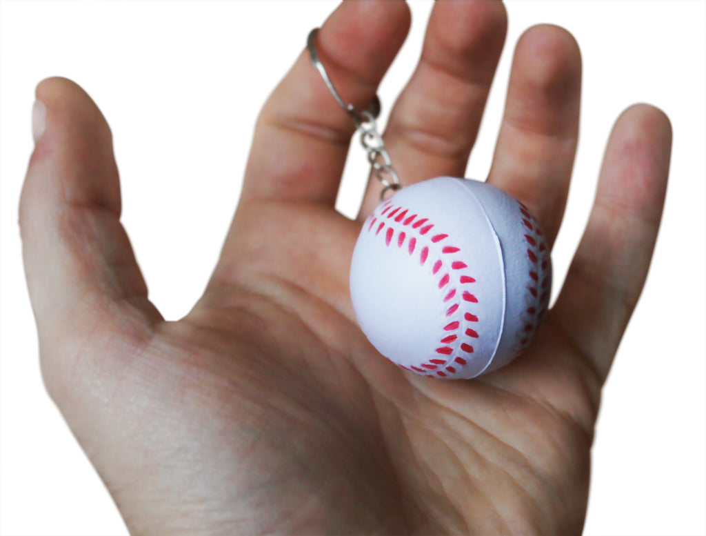 Squishy White Baseball Keychains for Kids – Novel Merk