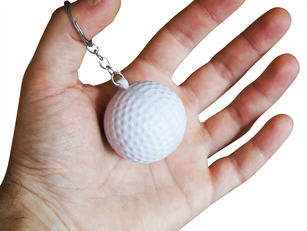 12 Squishy White Golf Keychains for Kids – Novel Merk